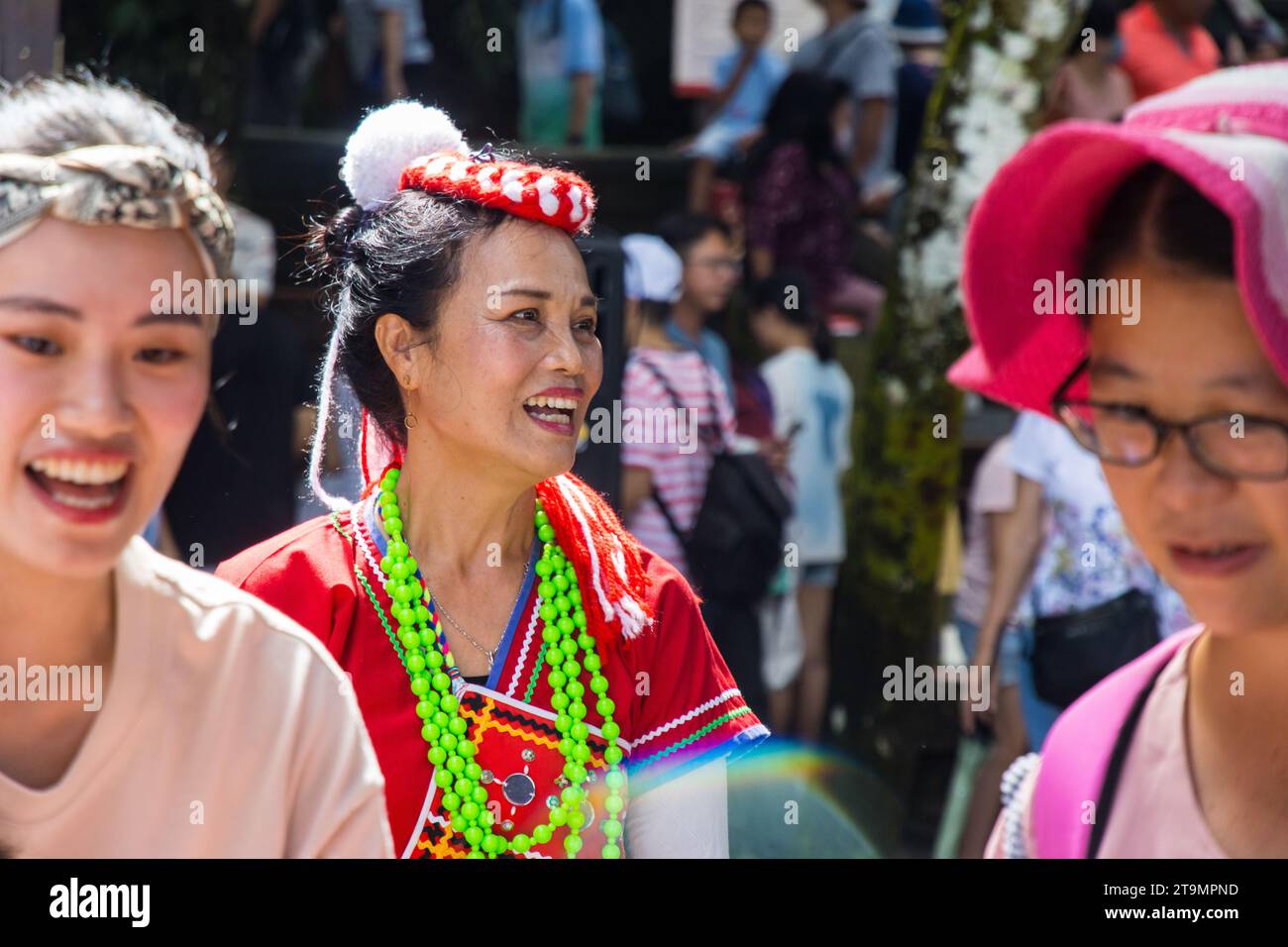 Sun Moon Lake, Yuchi, Taiwan - 9. Oktober 2023: Taiwanesische indigene ...