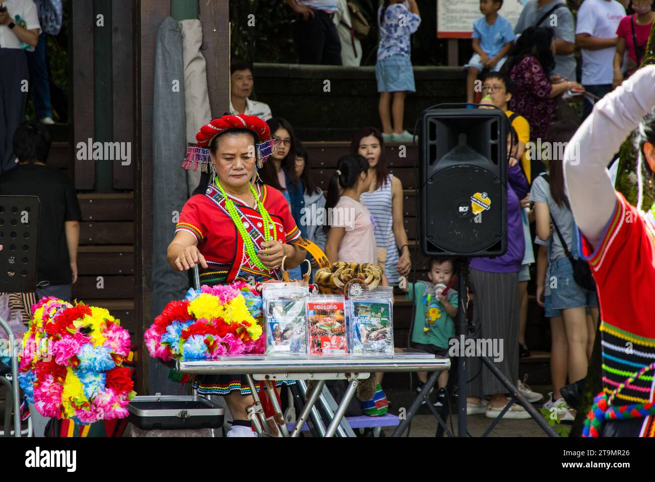 Sun Moon Lake, Yuchi, Taiwan - 9. Oktober 2023: Taiwanesische indigene ...