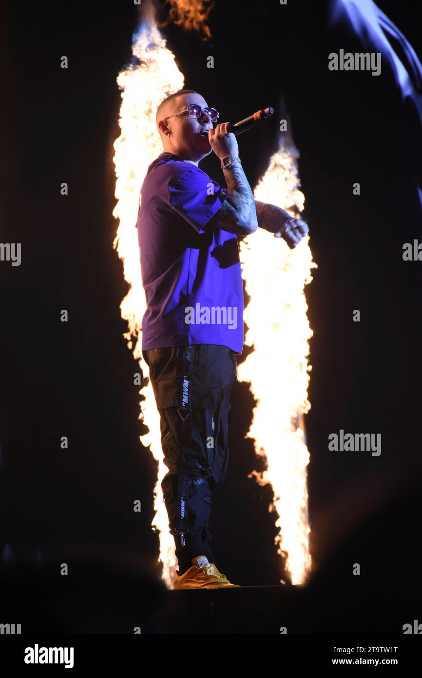 26. November 2023, Mexiko-Stadt: Puerto-ricanischer Rapper José ...