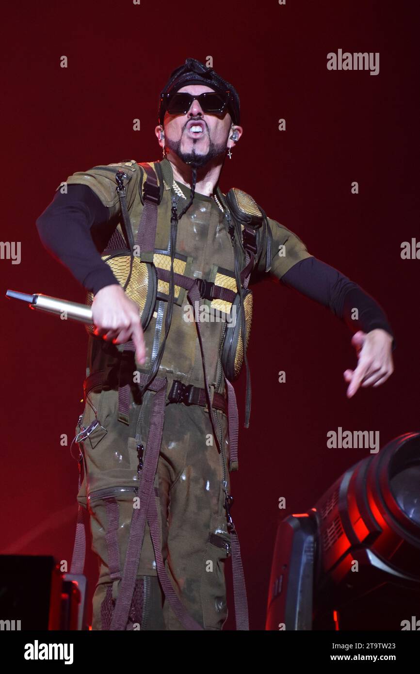 25. November 2023, Mexico City, Mexiko: Llandel Veguilla, bekannt als Yandel Mitglied des Puerto ...