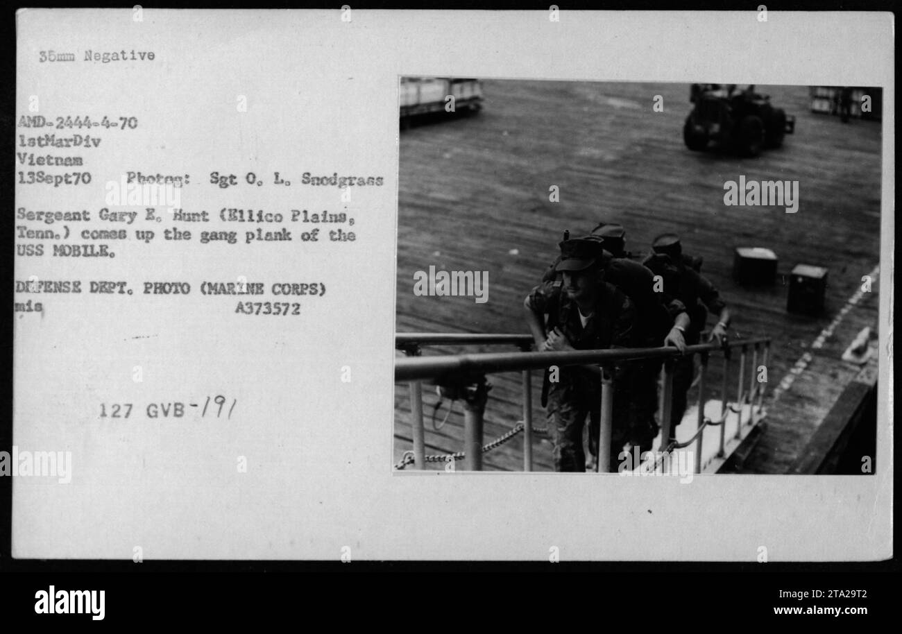 Sergeant gary e hunt -Fotos und -Bildmaterial in hoher Auflösung – Alamy