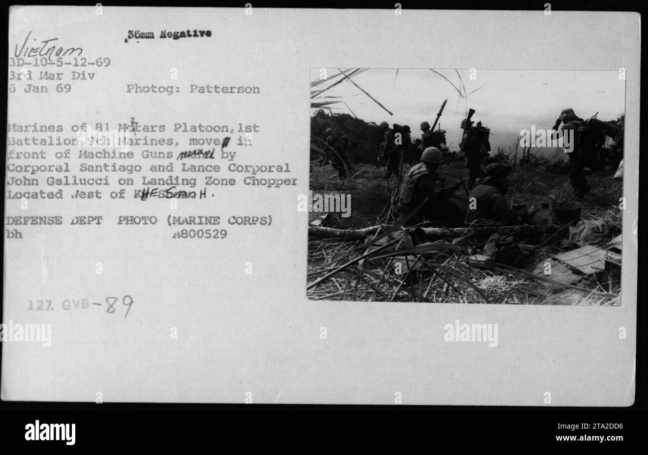 Marines des Marszuges 81, 1. Bataillon, 9. Marines, unter dem Kommando ...