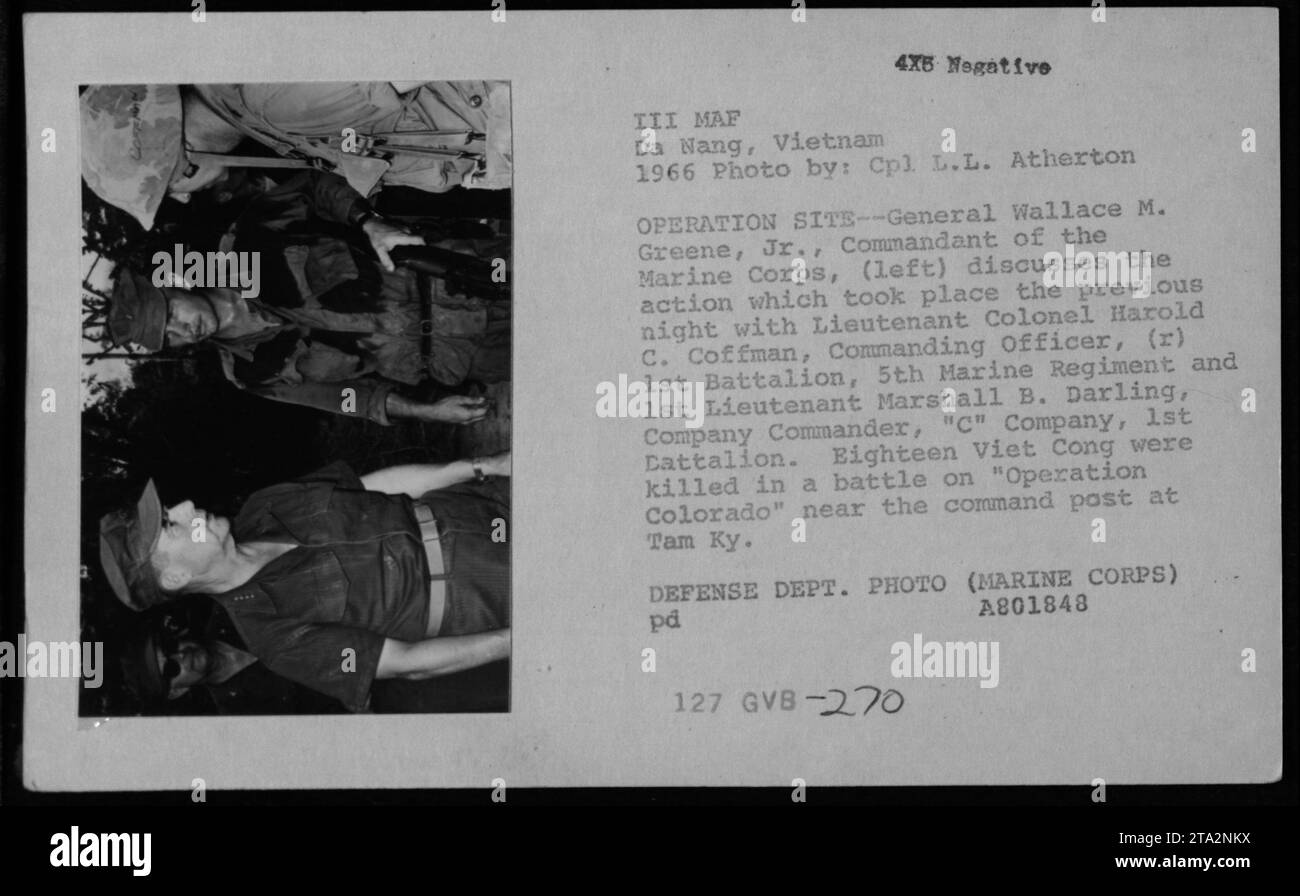 General Wallace M. Greene, Jr., Kommandant des Marine Corps, spricht ...