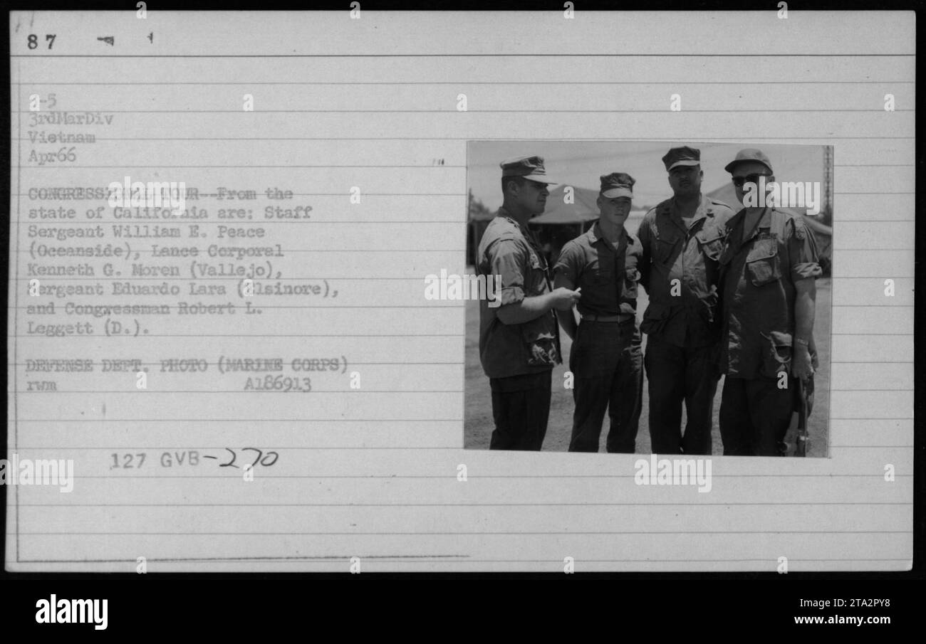 Bildunterschrift: 1966 Kongress-Tour in Vietnam. Im Bild: US-Präsident ...