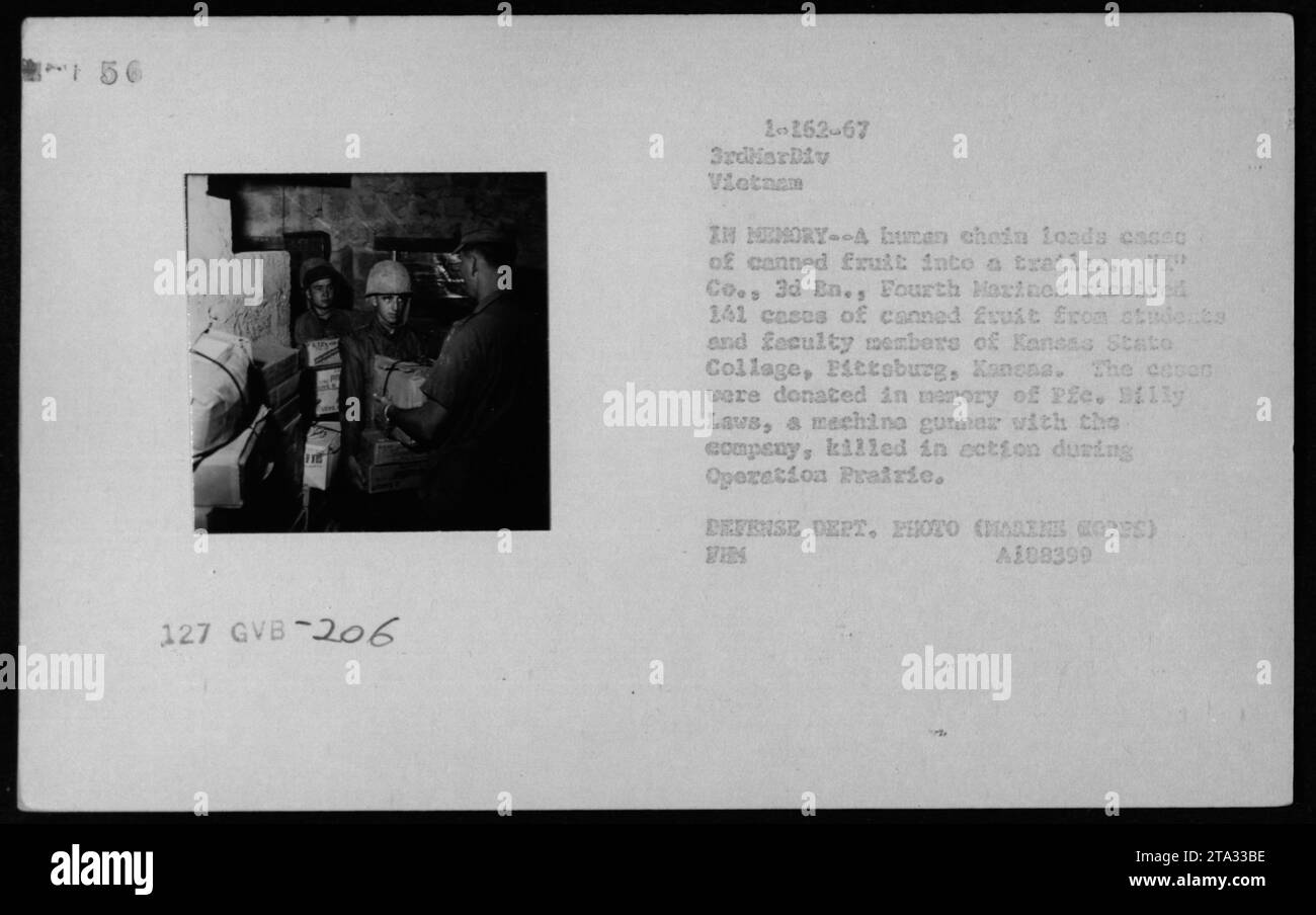 Zum Gedenken an das Opfer von PFC. Billy Law während der Operation ...