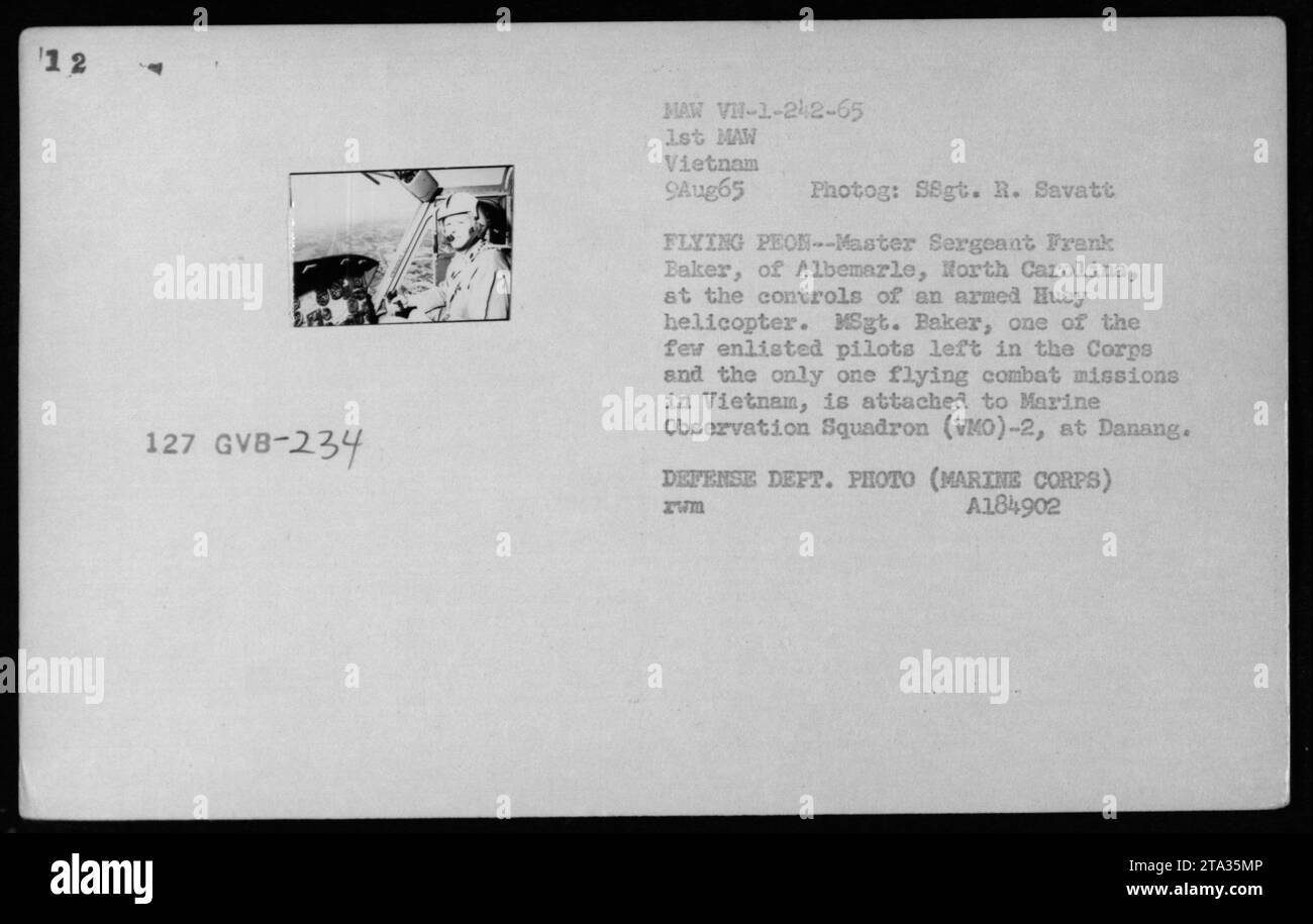 Ein offenes Foto, das am 9. August 1965 aufgenommen wurde, zeigt Master ...