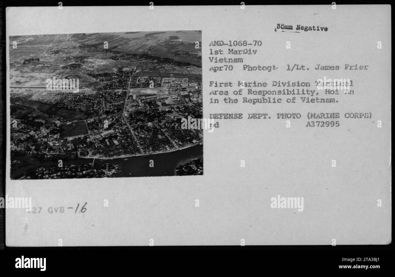 Eine Luftaufnahme von Hoi an, Vietnam, aufgenommen im April 1970, zeigt ...