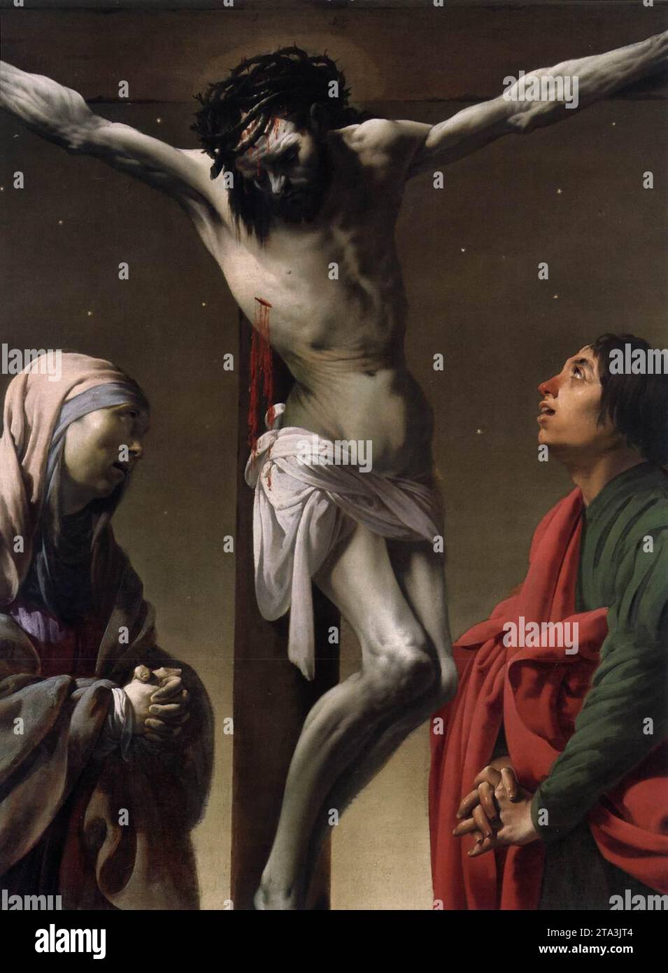 Die Kreuzigung mit der Jungfrau und dem Heiligen Johannes (Detail) 1624-25 von Hendrick ...