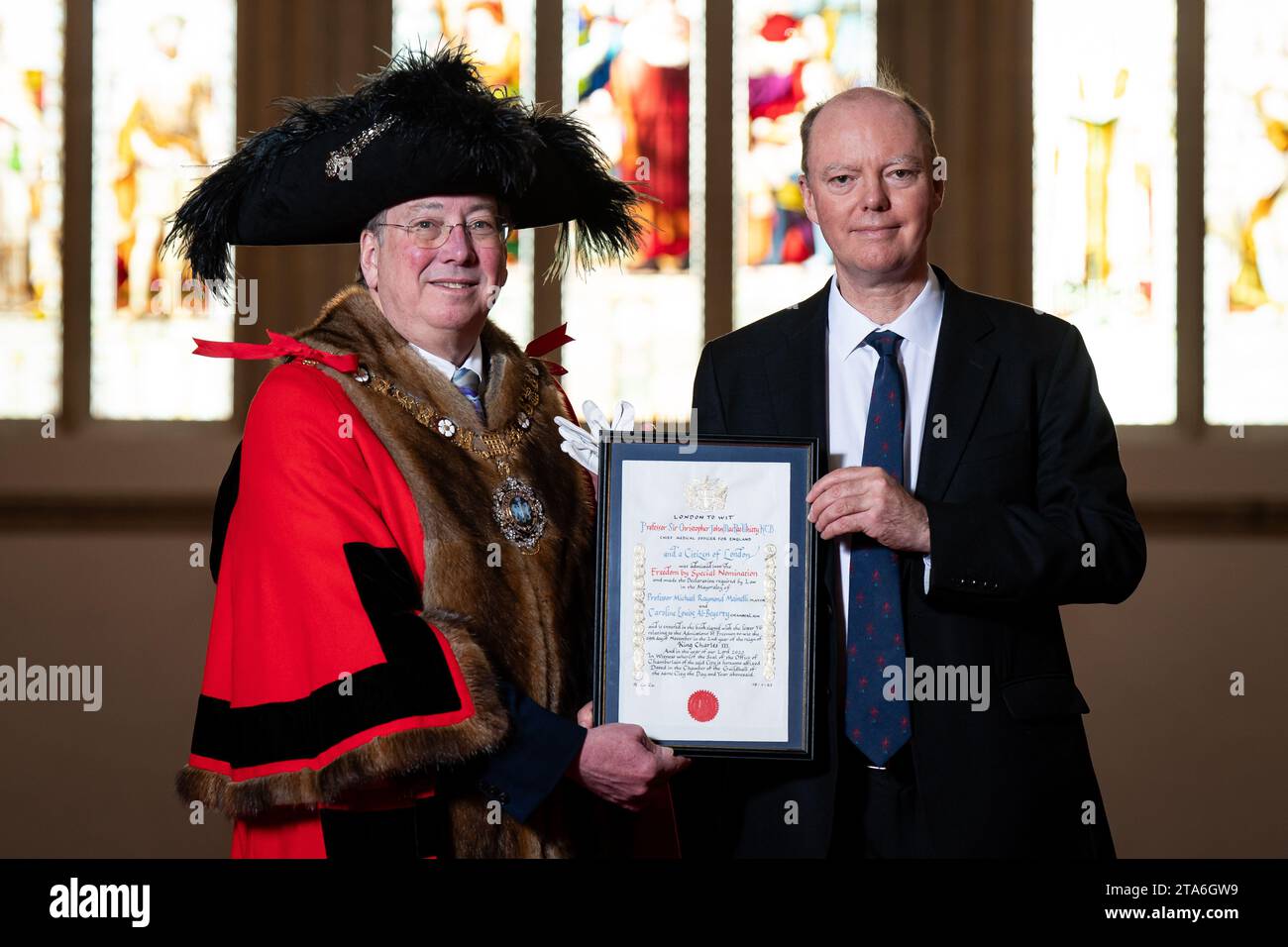 Lord Mayor of the City of London Michael Mainelli mit Professor Sir ...