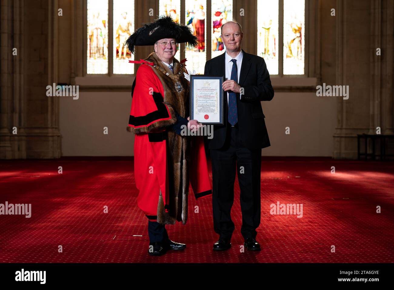 Lord Mayor of the City of London Michael Mainelli mit Professor Sir ...