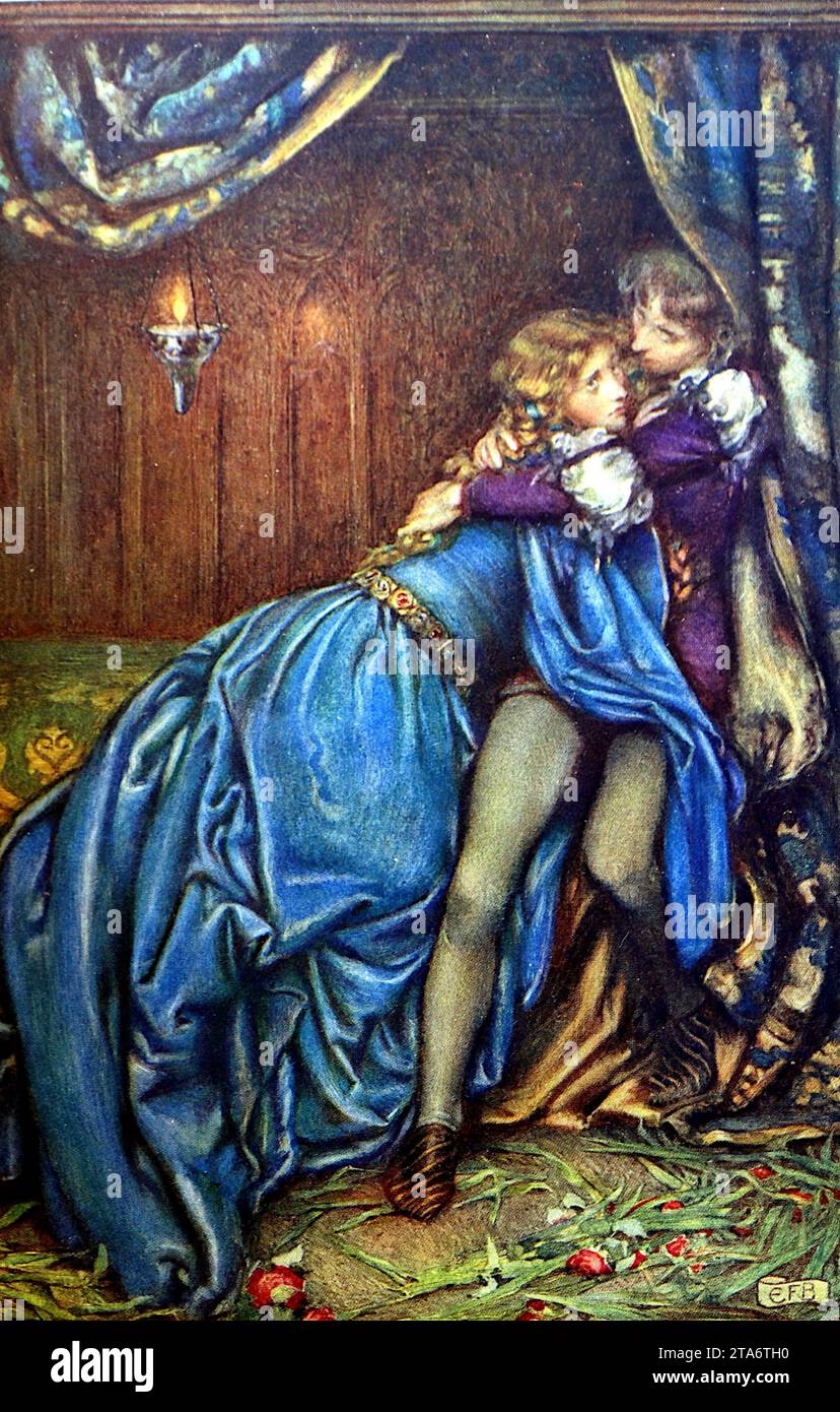 Guinevere: Ein Wahnsinn des Abschieds. Colour Illustration, um 1911 ...