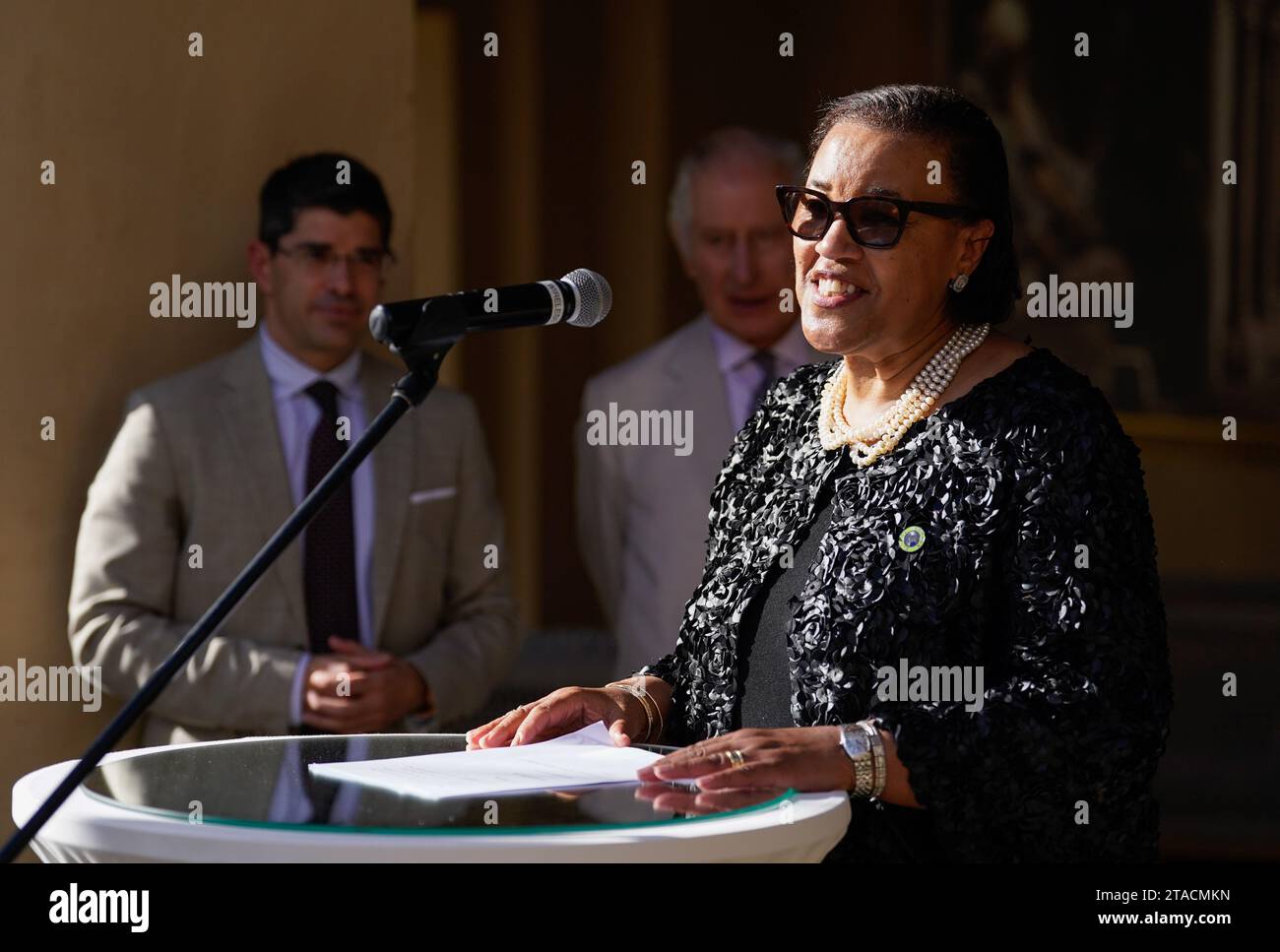 Die Generalsekretärin des Commonwealth, Baroness Scotland of Asthal ...