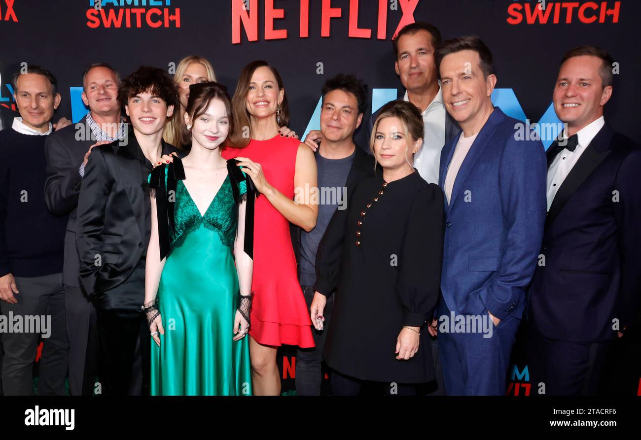 LOS ANGELES, CA - 29. NOVEMBER: Mcg, Scott Stuber, Ben Everard, Ed ...