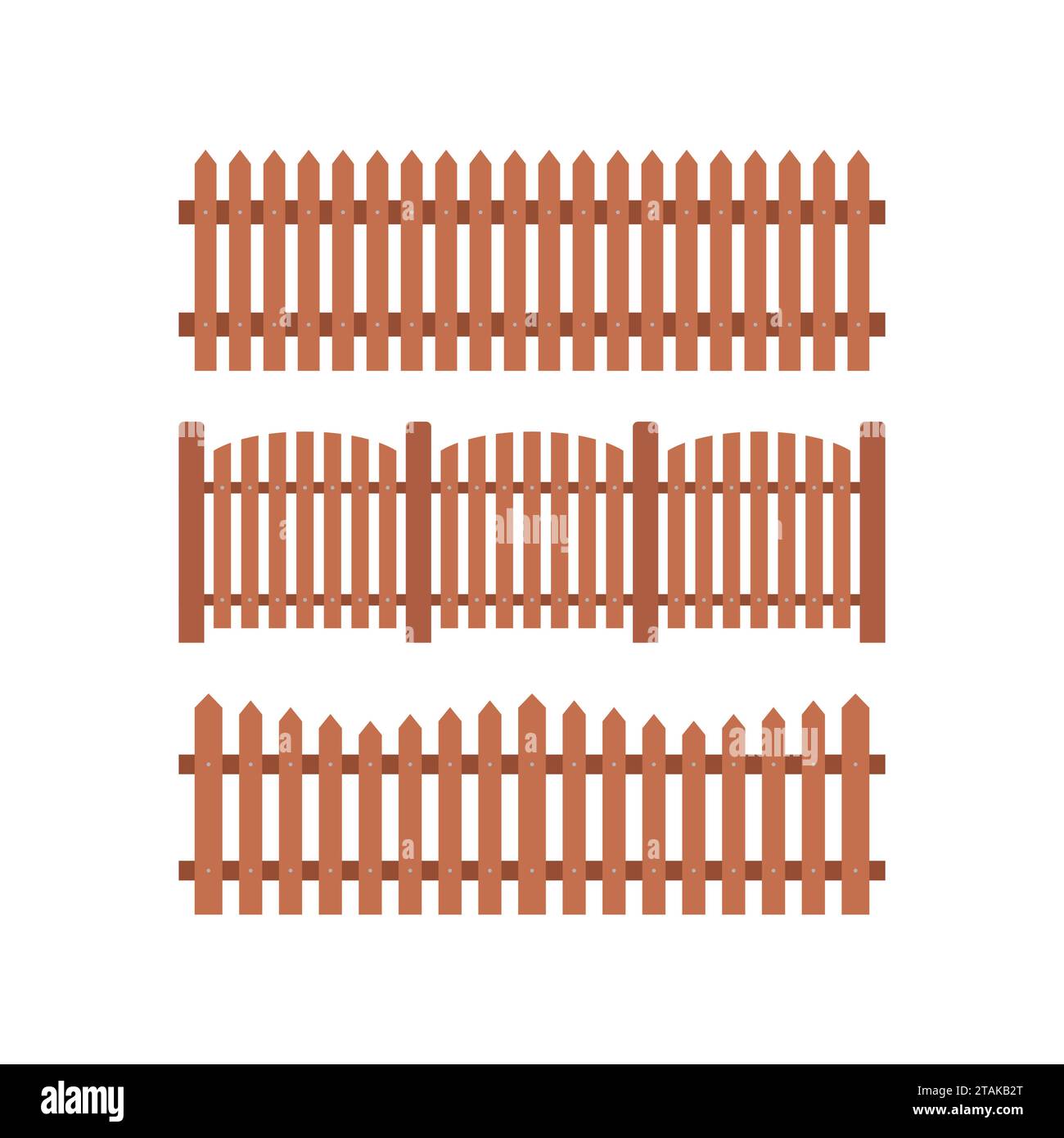 Zaun aus holz oder holzzaun Stock-Vektorgrafiken kaufen - Alamy