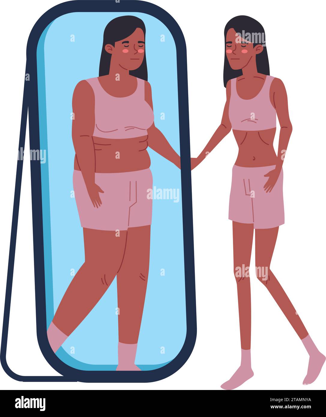 Anorexic frau Stock-Vektorgrafiken kaufen - Alamy