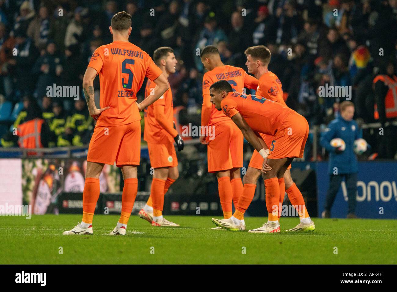 Bochum, Deutschland. Januar 2023. Enttaeuschtung bei den Wolfsburgern ...