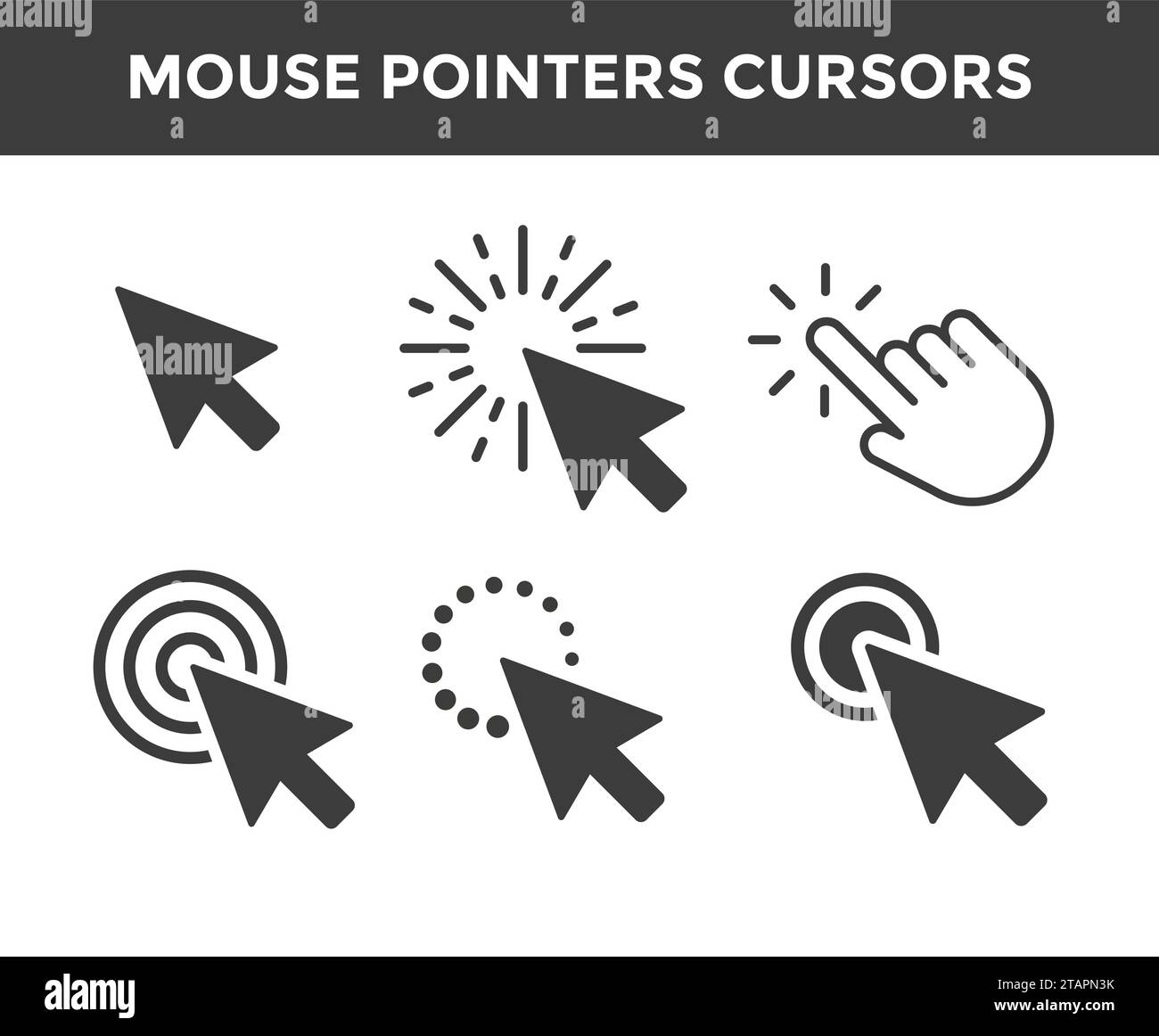 Pixelated hand cursor icon image Stock-Vektorgrafiken kaufen - Alamy