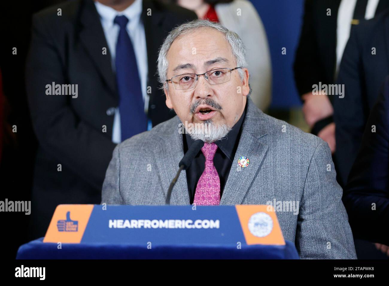 New York, USA, 01. Dezember 2023 - Bürgermeister Eric Adams, GMHC ...