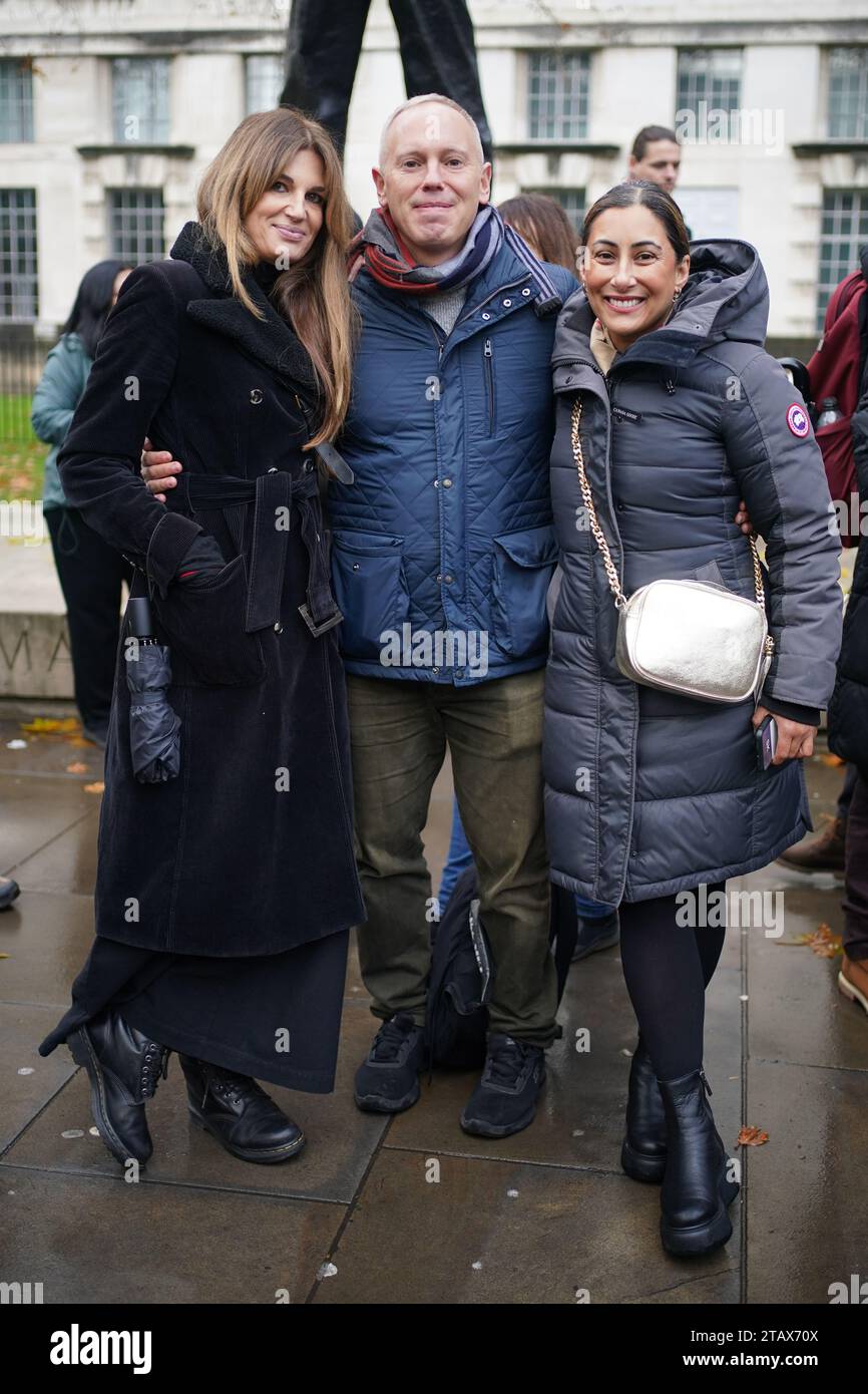 (Von links nach rechts) Jemima Goldsmith, Robert Rinder und Saira Khan ...