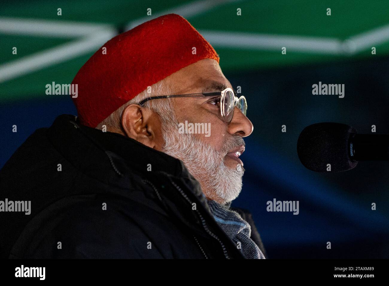 London, Großbritannien. 3. Dezember 2023. Imam Monawar Hussain, Gründer der Oxford Foundation ...