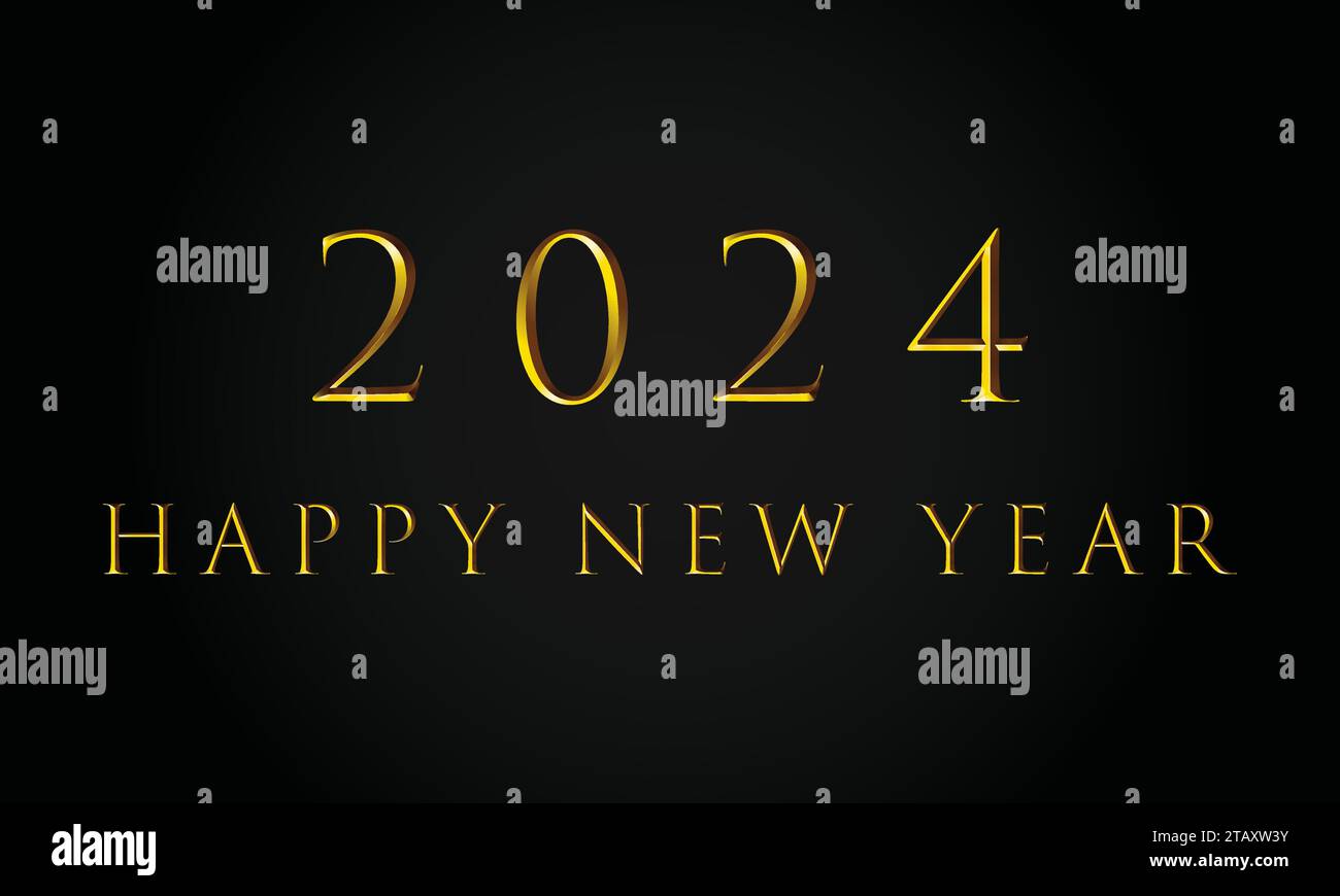 Frohes neues jahr 2024 karte Stock-Vektorgrafiken kaufen - Alamy