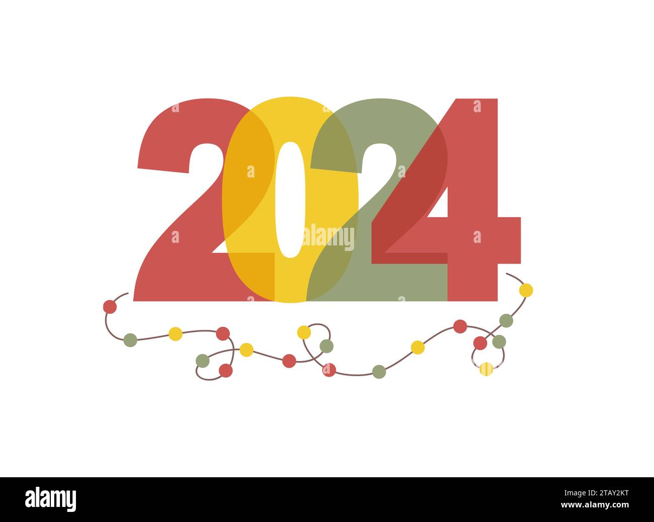 Frohes neues jahr 2024 transparenter hintergrund Ausgeschnittene ...