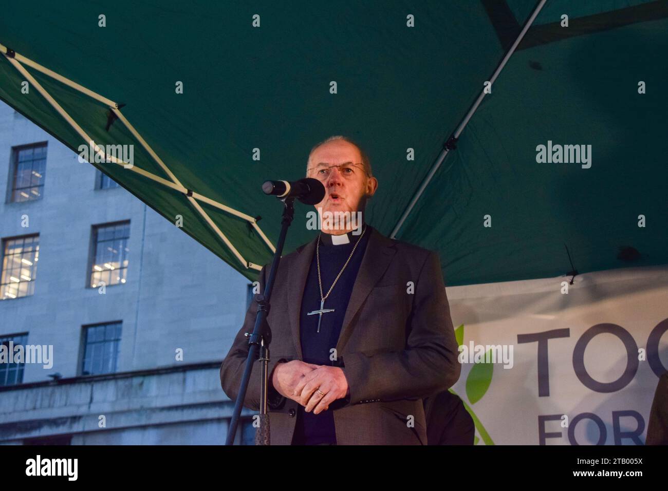 London, Großbritannien. Dezember 2023. Erzbischof Justin Welby hält bei ...