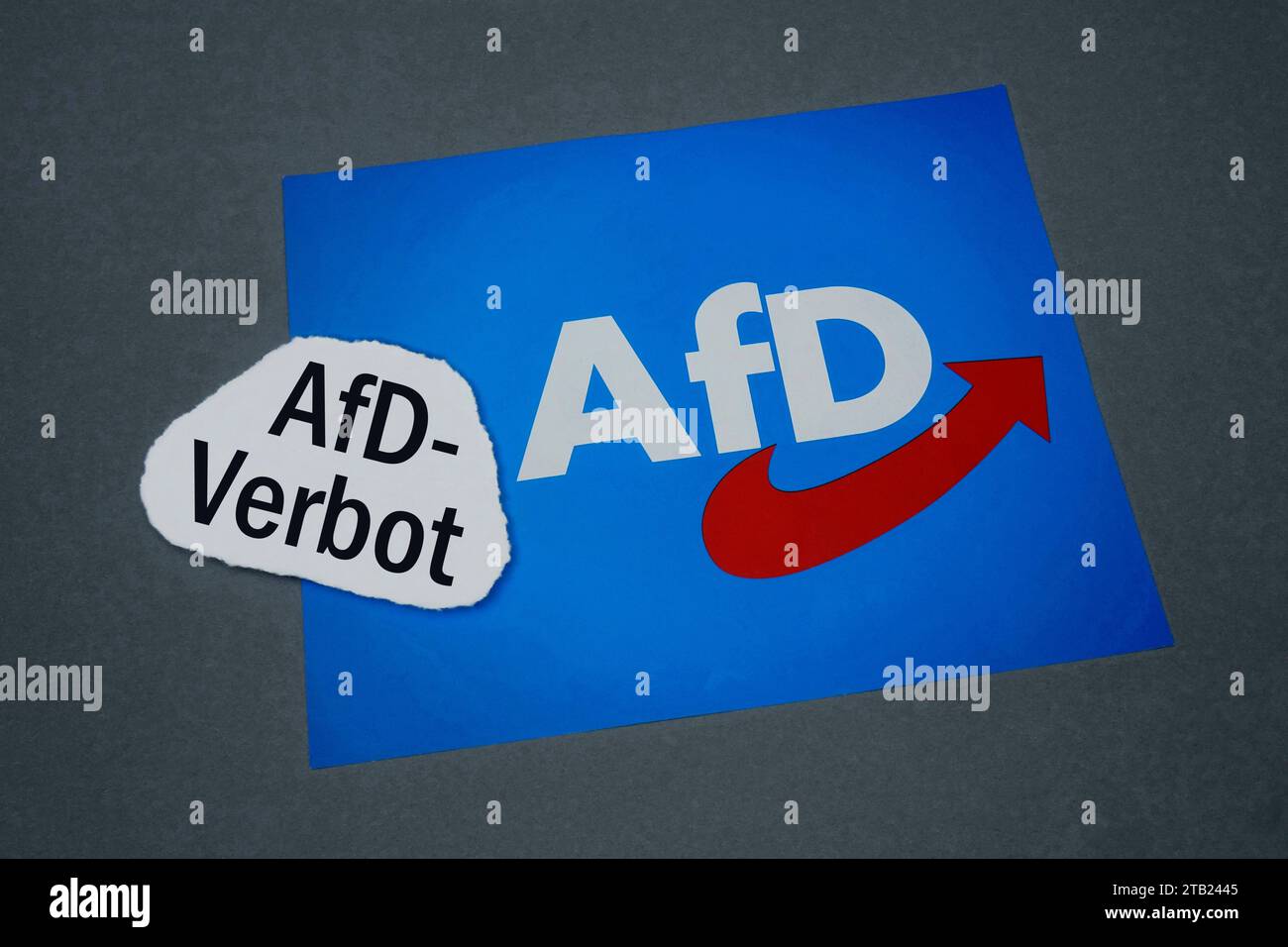 AFD-Verbot AfD-Verbot, 04.12.2023, Borkwalde, Brandenburg, unter dem ...