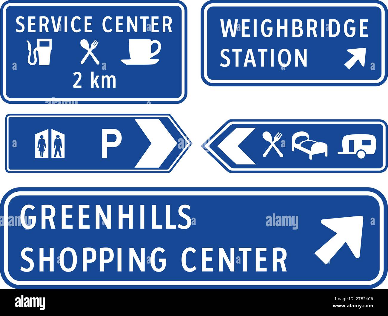 Service-Schilder, Straßenschilder auf den Philippinen, behördliche ...