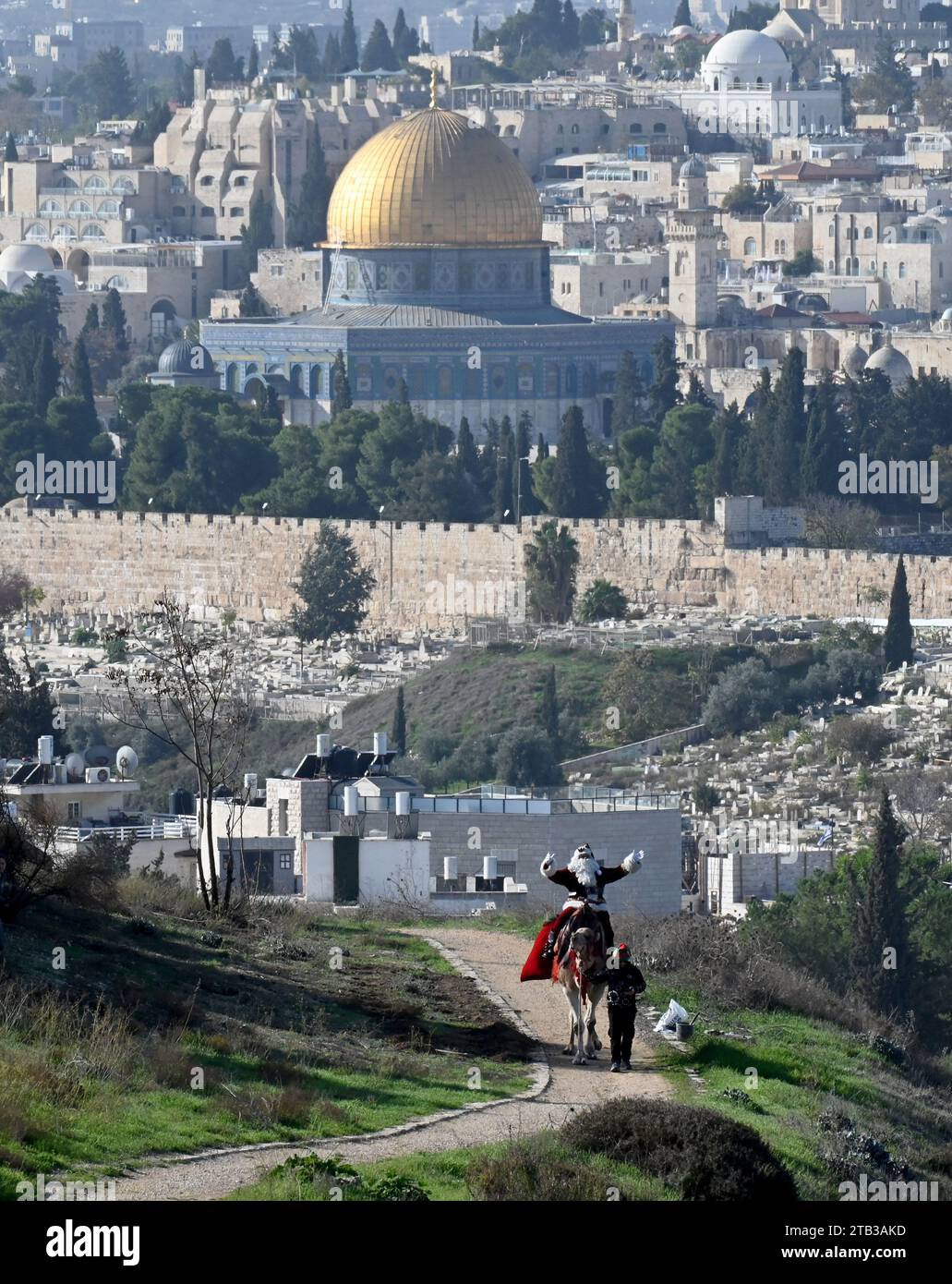 Ost-Jerusalem, Israel. Dezember 2023. Die palästinensische christliche ...