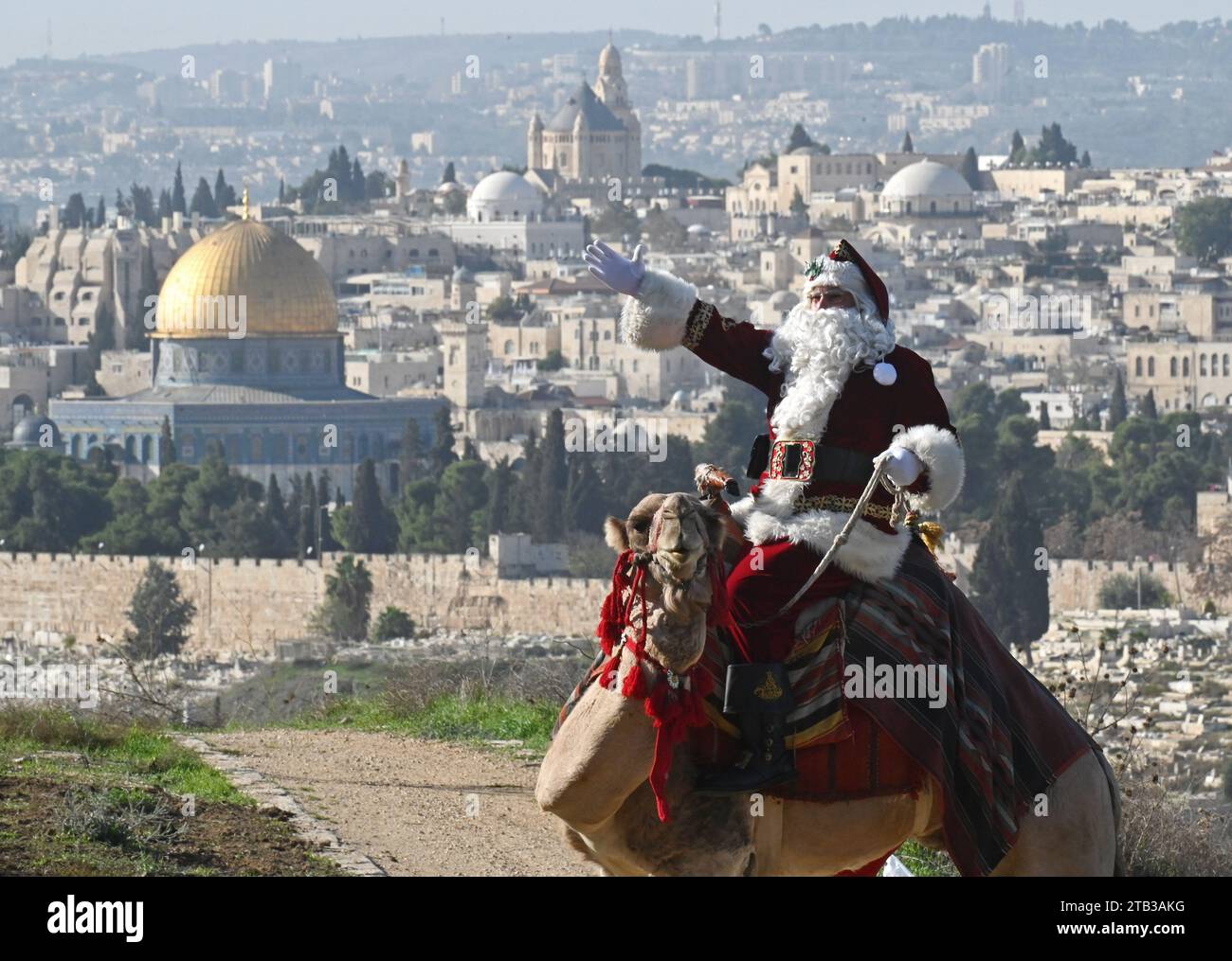 Ost-Jerusalem, Israel. Dezember 2023. Die palästinensische christliche ...