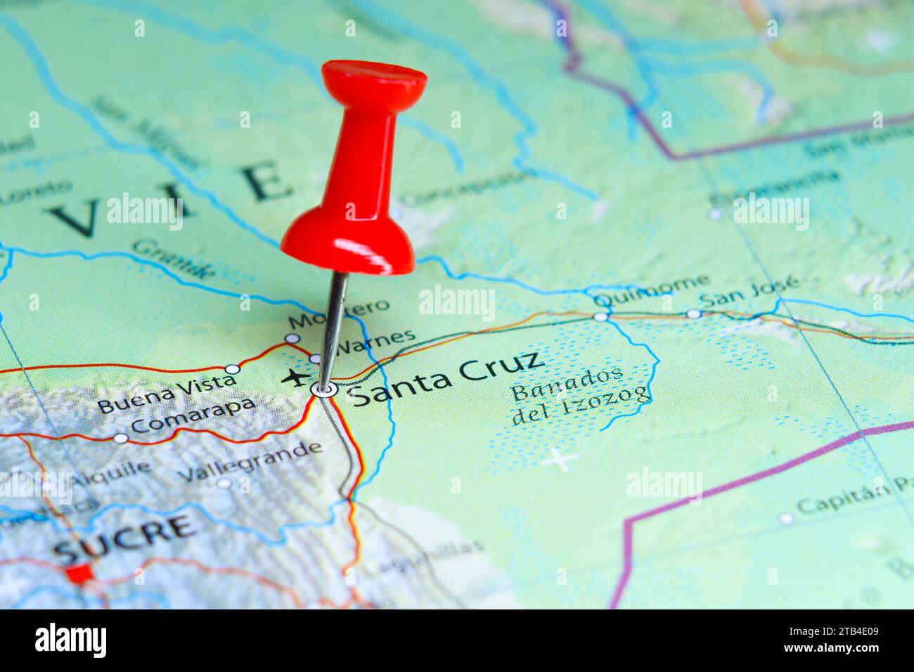 Mappa dell'isola di santa cruz -Fotos und -Bildmaterial in hoher Auflösung – Alamy