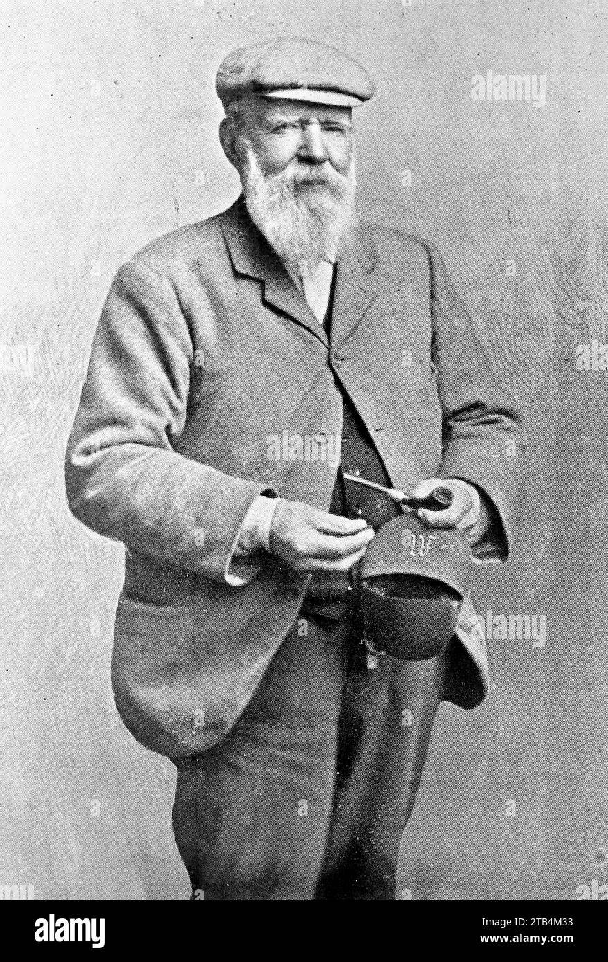 Tom Morris, von T. Hodge, 1889. Aus einer Illustration über Golf von ...