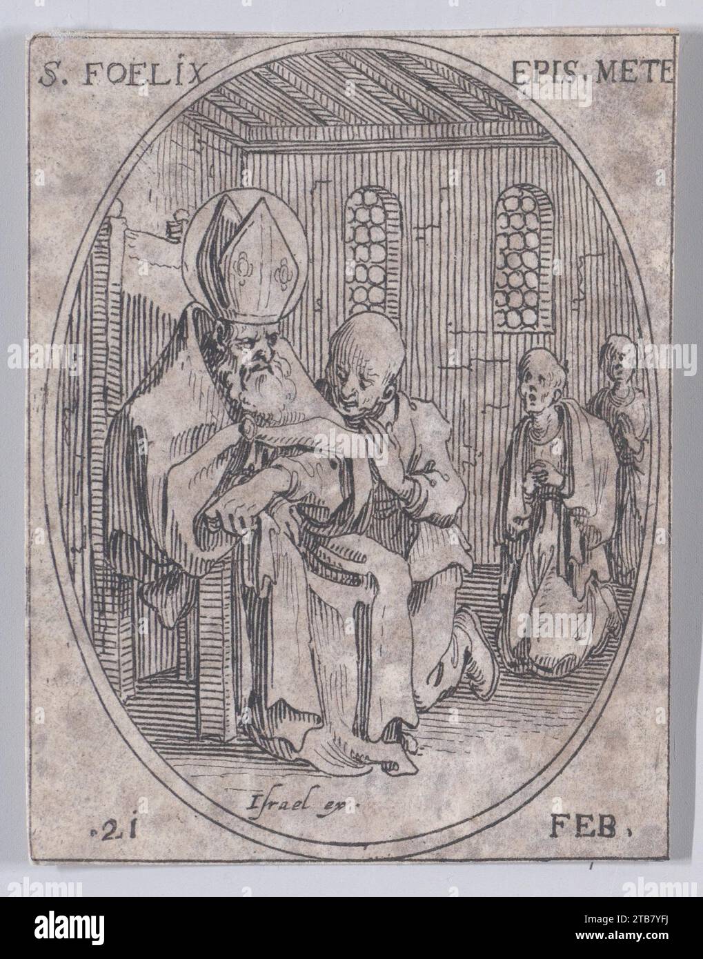 S. Polycarpe (St. Polycarp), 23. Februar, aus „Les Images de Tous Les ...