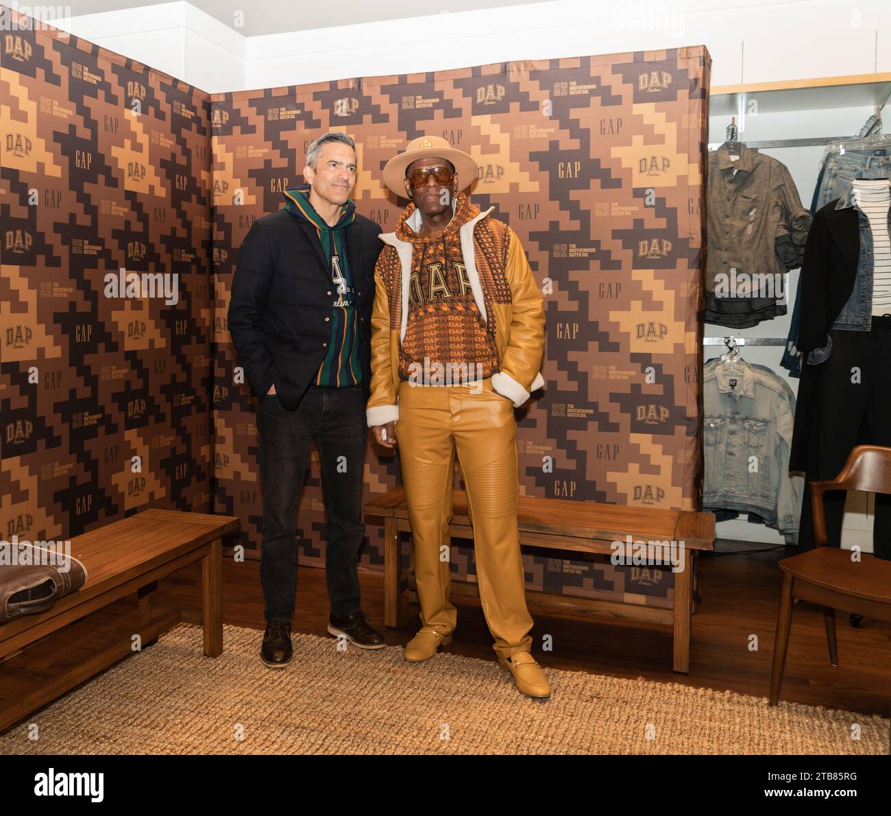 New York City, USA. Dezember 2023. Der legendäre Designer Dapper Dan ...