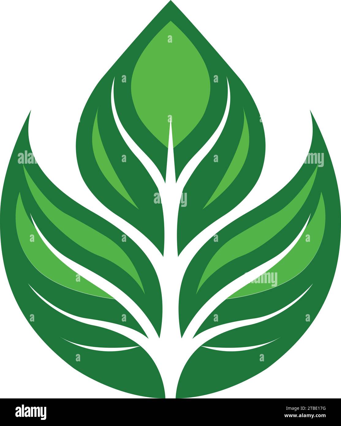 Entdecken Sie das Wesen der Natur mit unserer Logo-Vorlage „Blatt der ...