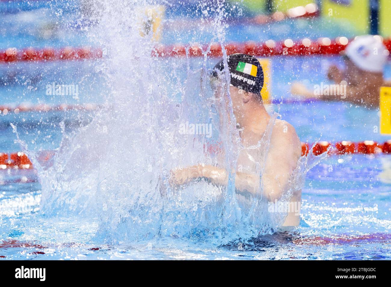 Daniel Wiffen aus Irland feierte den Sieg während der 1500-m-Freistil ...