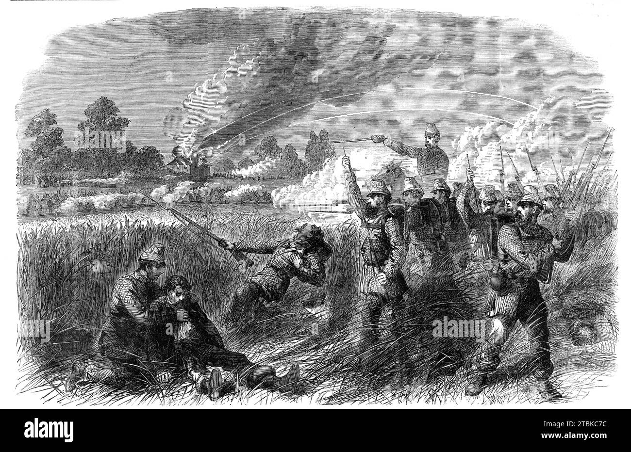 The Civil war in America: Fight at Hainsville, on the Upper Potomac ...