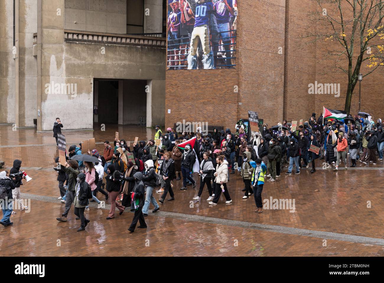 Seattle, USA. 12. Dezember 2023. 11:00 Uhr der 50-tägige Protest gegen ...