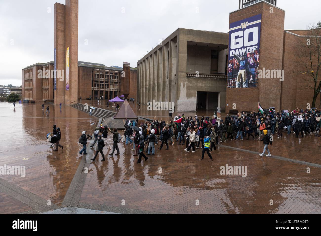 Seattle, USA. 12. Dezember 2023. 11:00 Uhr der 50-tägige Protest gegen ...
