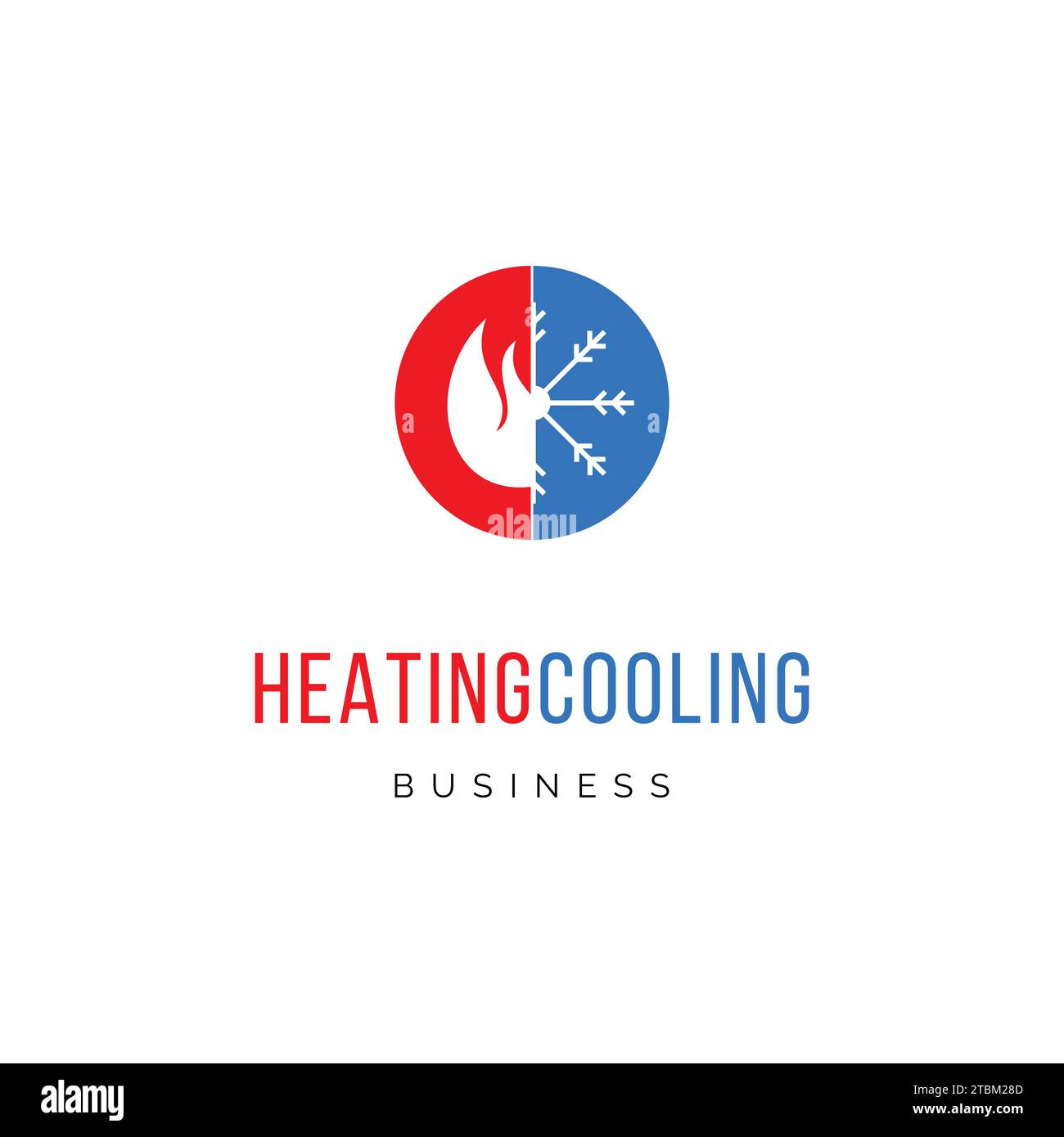 Design-Vorlage für Heizen und Kühlen oder HVAC-Symbol Stock ...