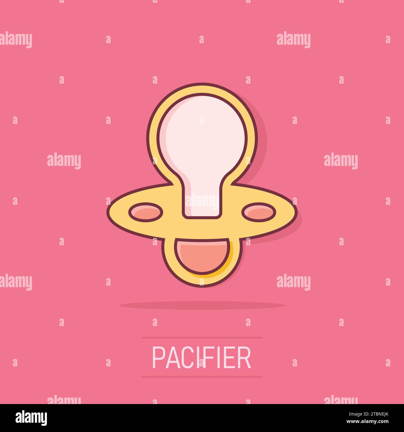 Vektor cartoon baby Schnuller Symbol im Comic-stil. Kind Spielzeug ...