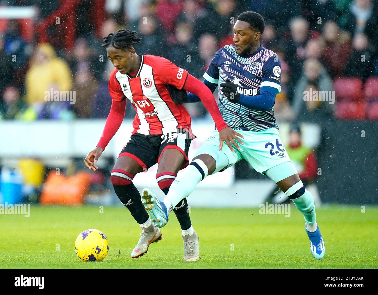 Andre Brooks von Sheffield United (links) und Brentfords Shandon ...