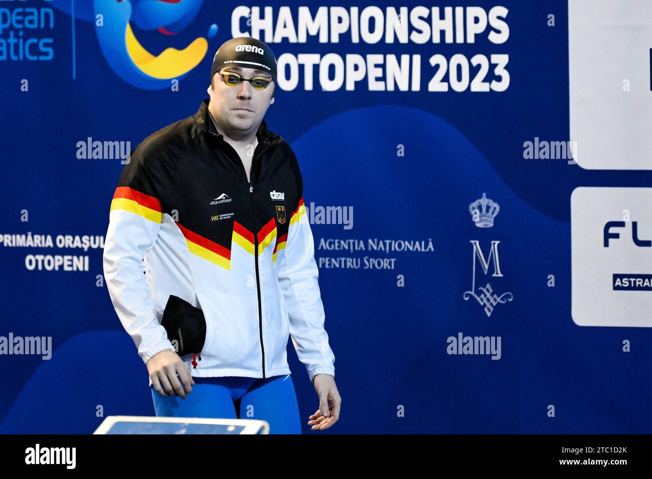 Marco Koch aus Deutschland bereitet sich auf das 200-m-Finale der Männer während der Kurzkurs ...