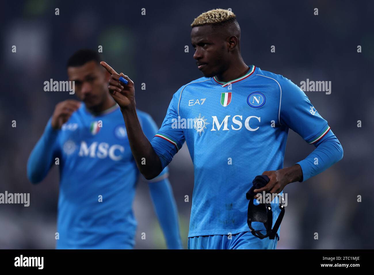 Victor Osimhen vom SSC Napoli gibt am 8. Dezember 2023 im Allianz ...