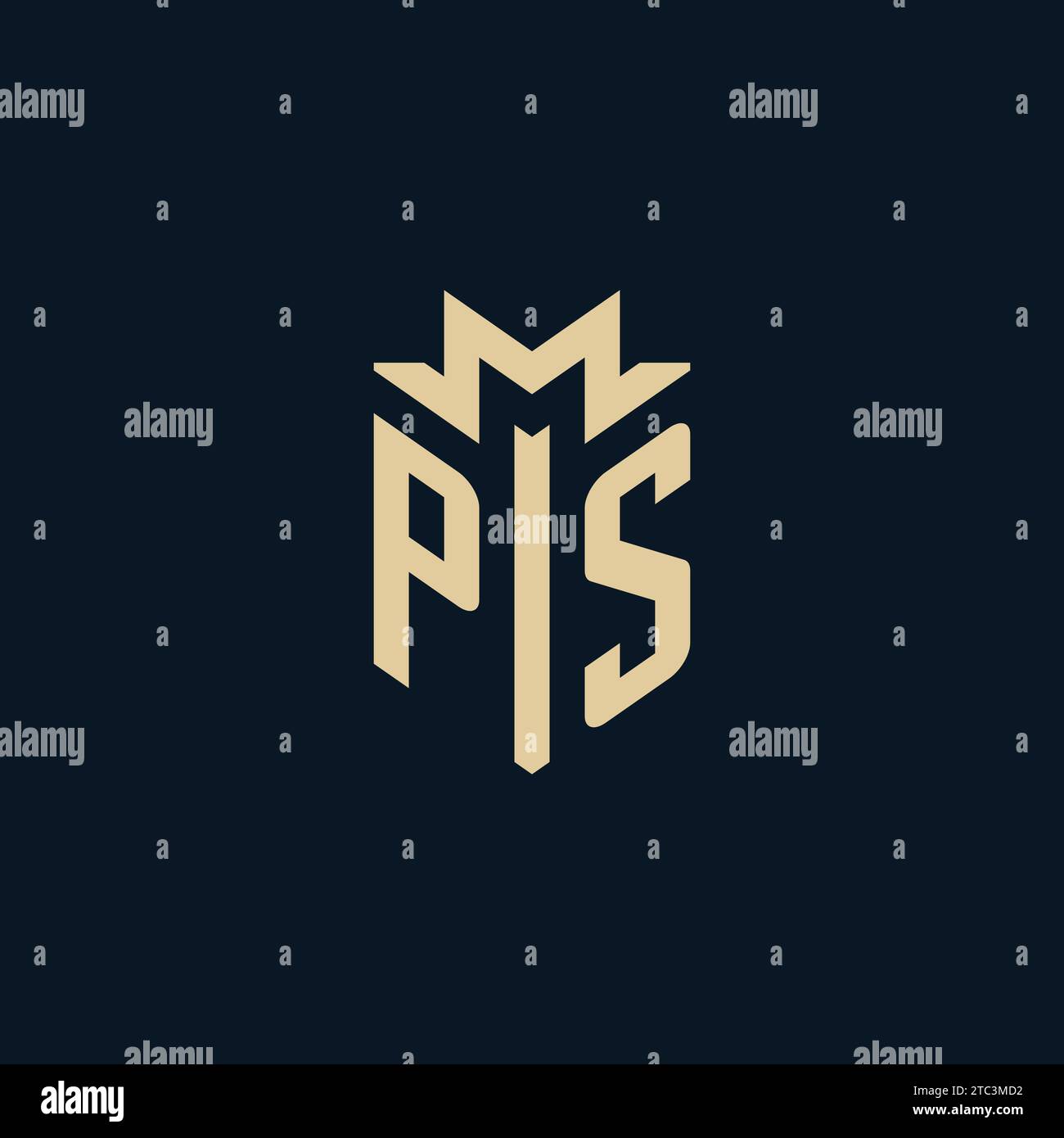 PS Initial für das Logo der Anwaltskanzlei, das Logo des Anwalts, das ...