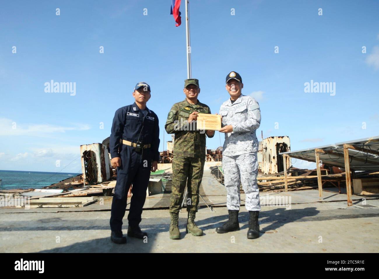 In this handout photo provided by the Armed Forces of the Philippines ...