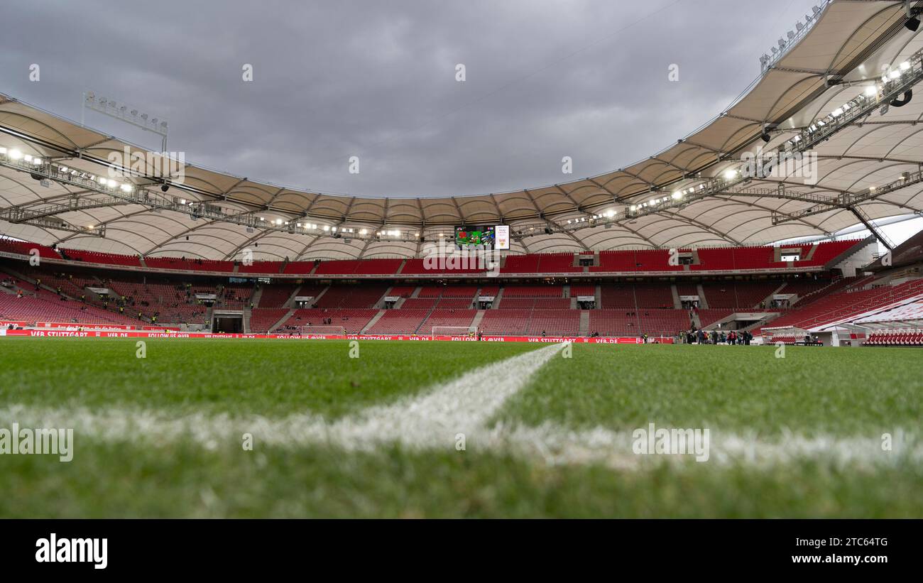 Stuttgart, Deutschland. Dezember 2023. Stadion Innenraum MHPArenea ...