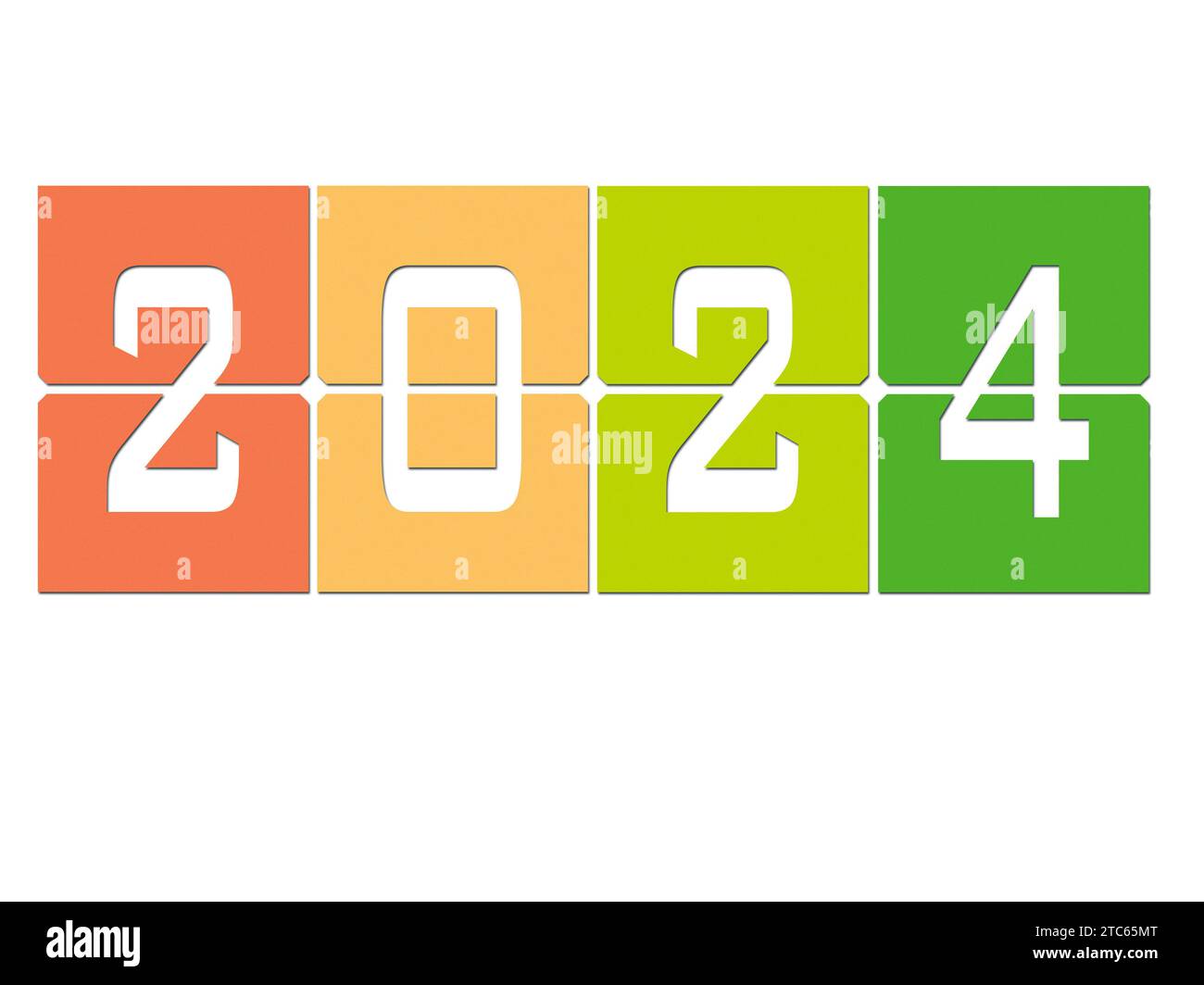 Frohes neues jahr 2024 karten Ausgeschnittene Stockfotos und -bilder ...