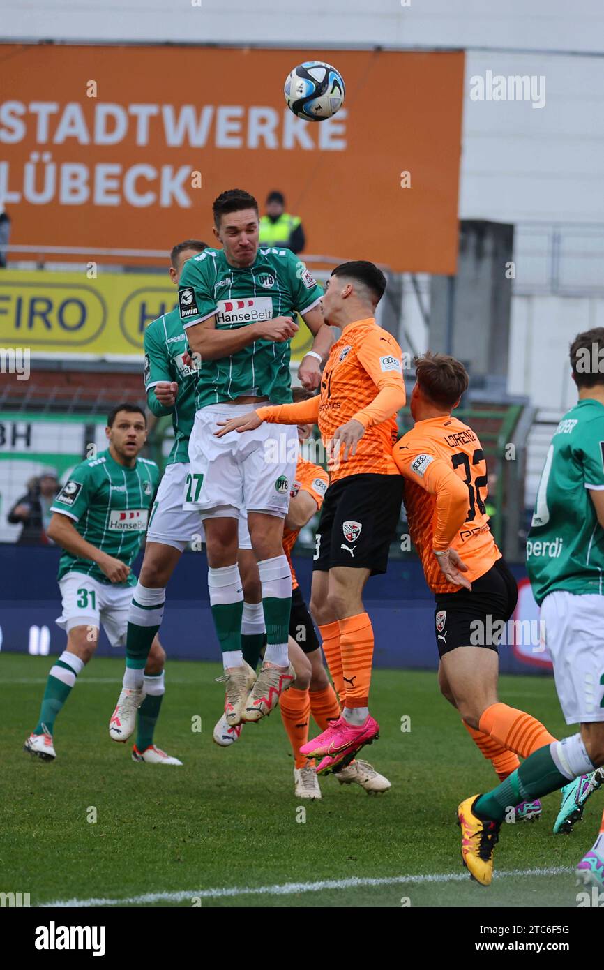 Lübeck, Deutschland 09. Dezember 2023: 3 . Liga - 2023/2024 - VfB ...